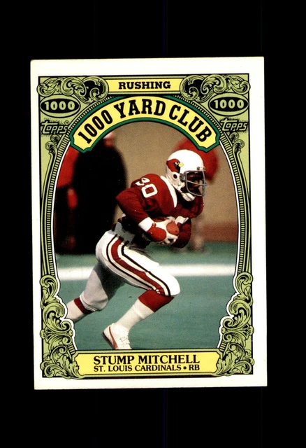 1986 CARTE FOOTBALL Topps St. Louis Cardinals #25 Stump Mitchell 1000 ...