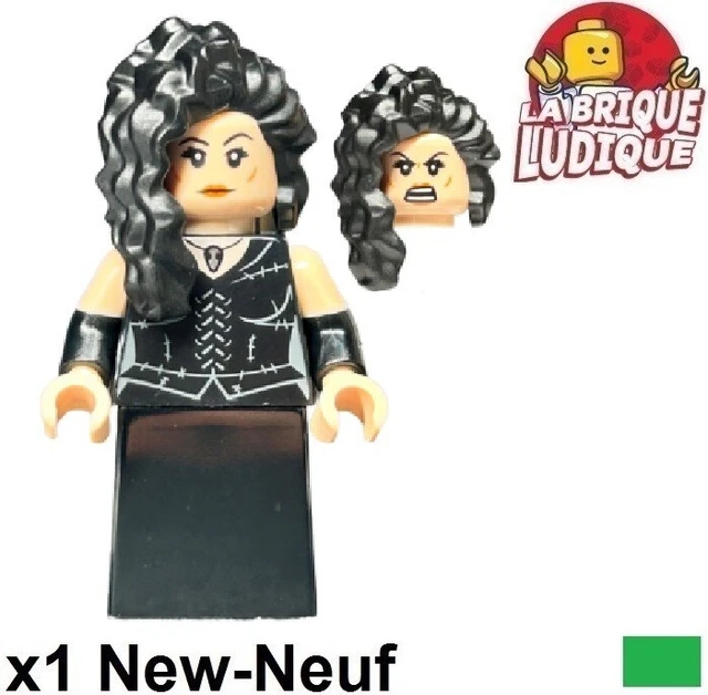 LEGO FIGURINE MINIFIG Harry Potter Bellatrix Lestrange Black Dress robe ...