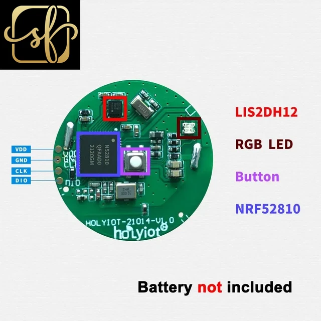 GREEN A NRF52810 BLE Module with Accelerometer Sensor Low Power ...