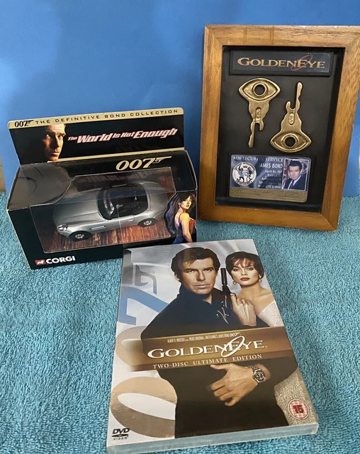 JAMES BOND , 007 , Golden Eye , Pierce Brosnan, Framed Props , Car &DVD ...
