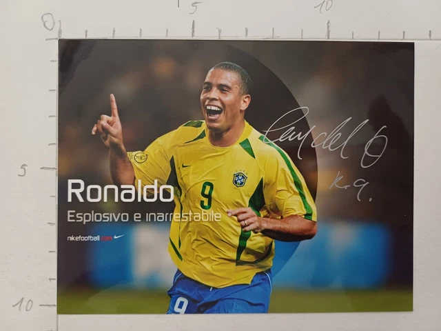 RONALDO FC Barcelona Madrid Brasilien Fußballstar Autogramm/ Foto orgin ...