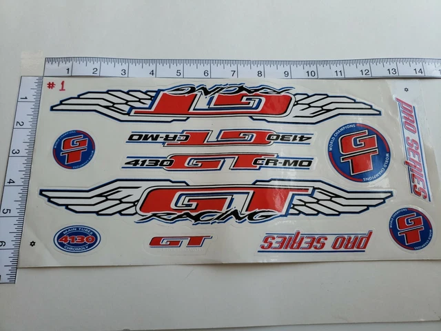 GT STICKERS/DECAL Set (Various Colors Available) PRO Series 4130 CM-MO ...