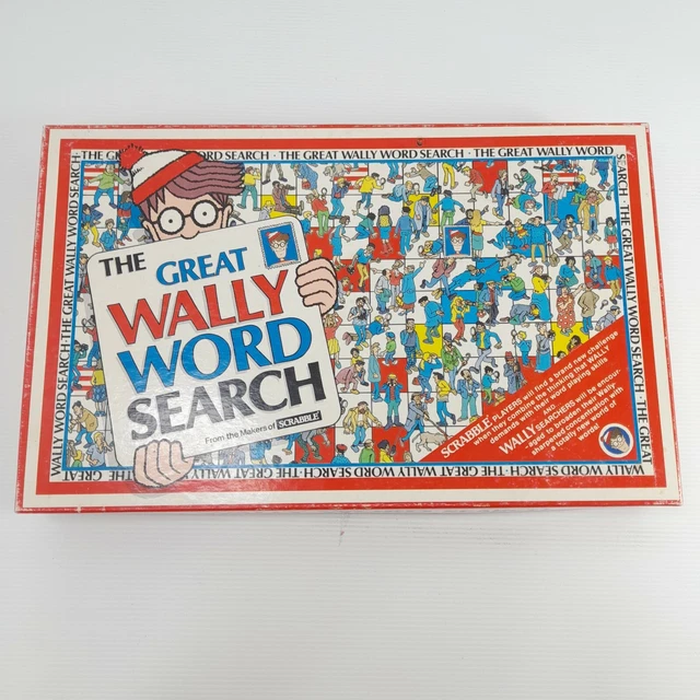 VINTAGE 1991 WHERE’S Wally The Great Wally Word Search Boardgame $32.95 ...