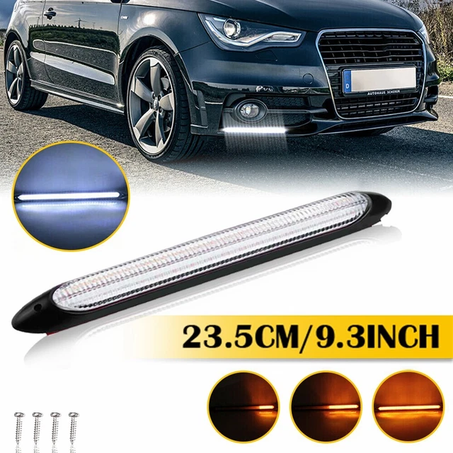 9& SEQUENTIAL DRL LED Strip Headlight Light Daytime Running Signal Lamp ...
