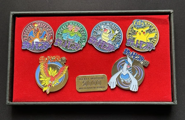 RARE POKEMON 2000 Millennium Badge Japanese Charizard Pikachu Lugia ...