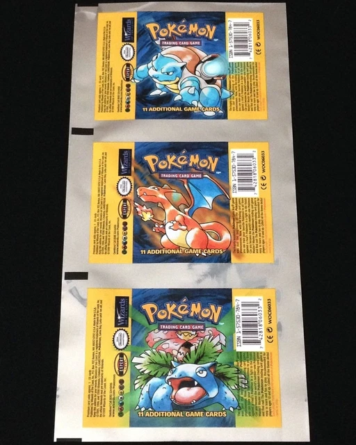 BASE SET UNCUT Booster Pack WRAPPER Charizard Blastoise Venusaur ...