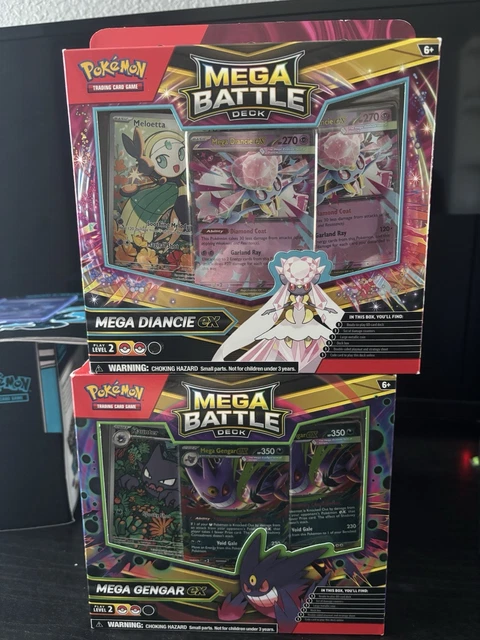 POKEMON TCG MEGA Battle Deck (Mega Gengar EX) & (Mega Diancie EX) BRAND ...