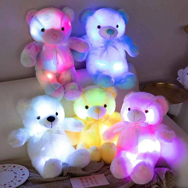 LUMINOUS LED TEDDY Bear Plush Light Up Color Changing Glow Toy Kids ...