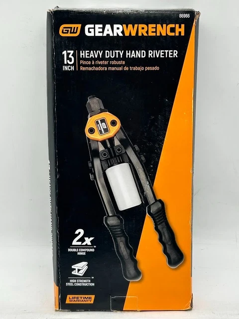 GEARWRENCH 13& HEAVY-DUTY Hand Riveter w/ Mandrel Collection Bottle £30 ...