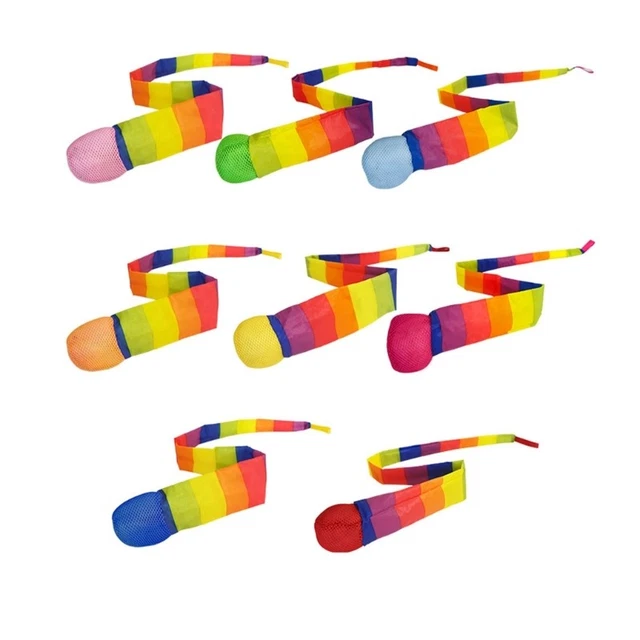 RAINBOWS COMETS BALL Soft Tail Throwing Receiving Ball Cheerleading ...