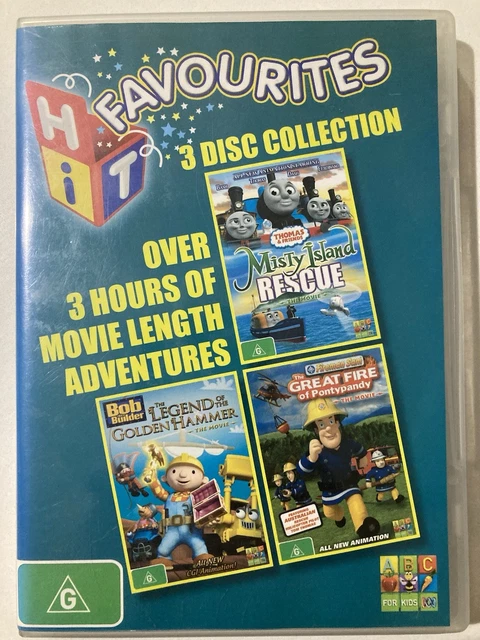 HIT FAVOURITES 3 Disc Collection DVD Thomas Tank Bob Builder Fireman ...