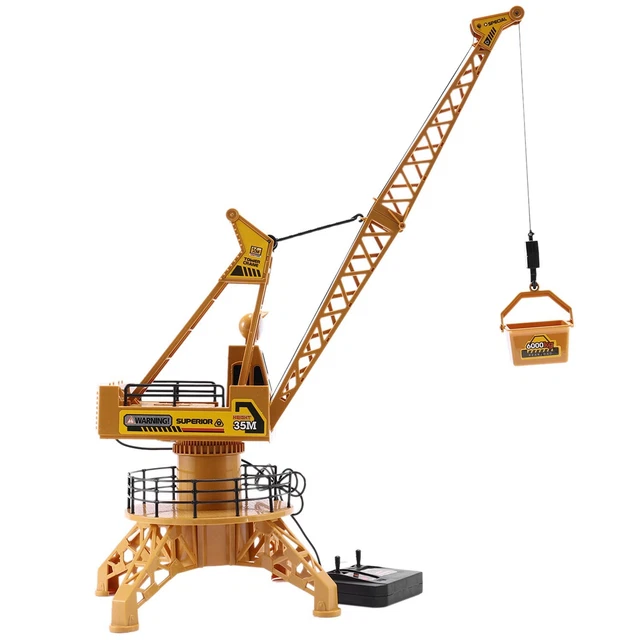 RC REMOTE CONTROL Simulation Crane Construction Toys Rc Crane Tower ...