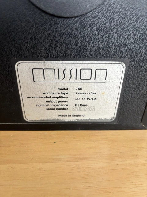 PAIR OF VINTAGE Mission 760 Bookshelf Speakers In Good Used Condition £ ...