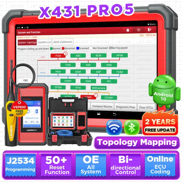 2025 LAUNCH X431 PRO 5 OBD2 Diagnosegerät Scanner J2534 ECU Programmier +VSP600 EUR 1.531,00 ...