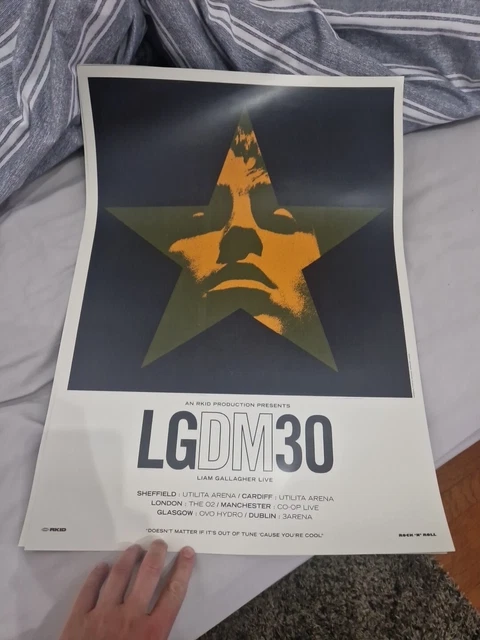 LIAM GALLAGHER DEFINITELY Maybe 2024 Official Tour LGDM30 Reversible ...