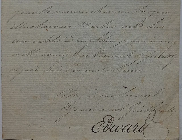 PRINCE EDWARD QUEEN Victoria Father King George III Son Autograph ...