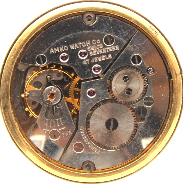 PIQUETTE INCABLOC WATCH MOVEMENT FWR (AMKO WATCH CO) SWISS 17j 30.4mm ...