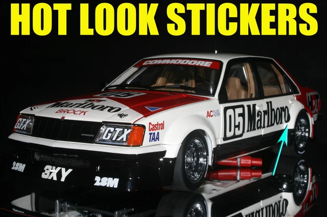 1:18 PETER BROCK Missing Vinyl Decals 1980 ATCC Winner Holden VB ...