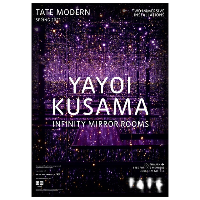 YAYOI KUSAMA POSTER Infinity Mirror Rooms Tate Modern 2021/22 New ...