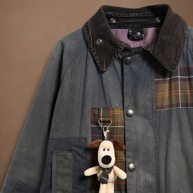 BARBOUR WALLACE & Gromit Re-Loved Gamefair Waxed Jacket Navy Size Large ...