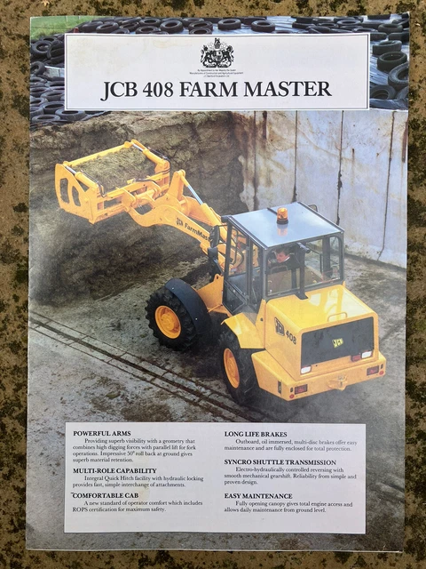 JCB 408 FARM Master Wheeled Loader Tractor Brochure Agriculture Farm ...