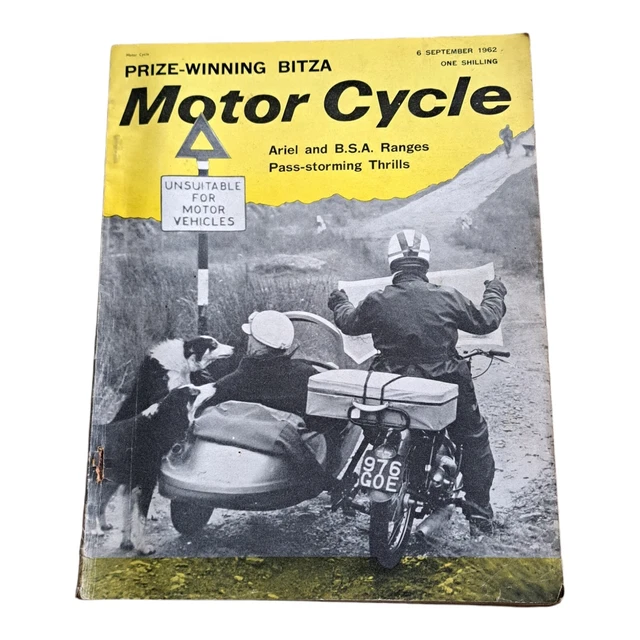 MOTOR CYCLE MAGAZINE 6 Sept 1962 Ariel And BSA Cover Prize Winning ...