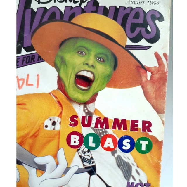 DISNEY ADVENTURES MAGAZINE August 1994-Jim Carrey The Mask Darkwing ...