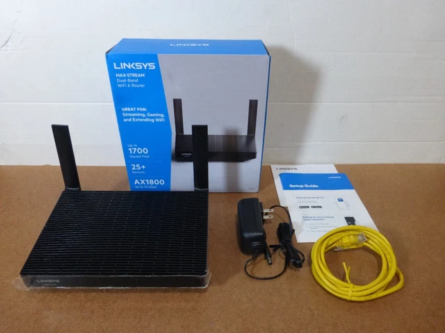(CIB) LINKSYS MAX-STREAM MR7350 Dual-Band AX1800 Mesh WiFi 6 Router ...