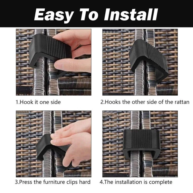 OUTDOOR CHAIR PLASTIC Rattan Anti-Deformed Furniture Clips Sofa Clips ...