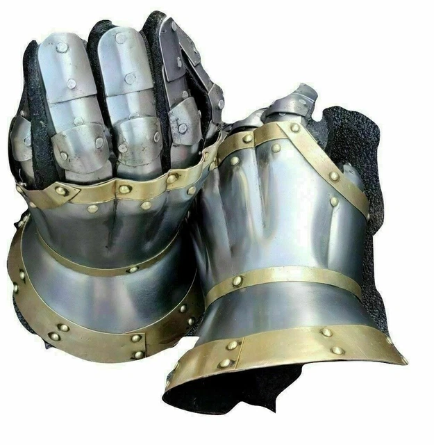 MEDIEVAL COLLECTIBLE PAIR Of Gauntlets Steel Hand Gloves Knight Gloves ...
