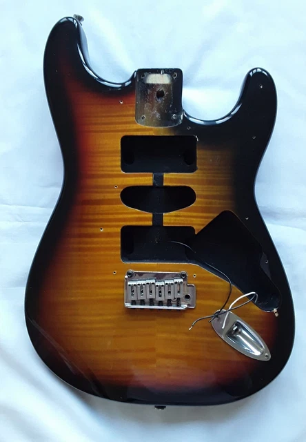 SQUIER STANDARD SERIES Stratocaster Flame Maple Top Guitar Body £75.00 ...
