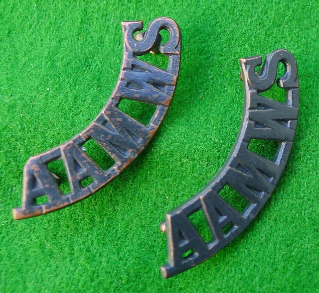 WW2 AAMWS - Australian Army Medical Women's Service Shoulder Titles By ...