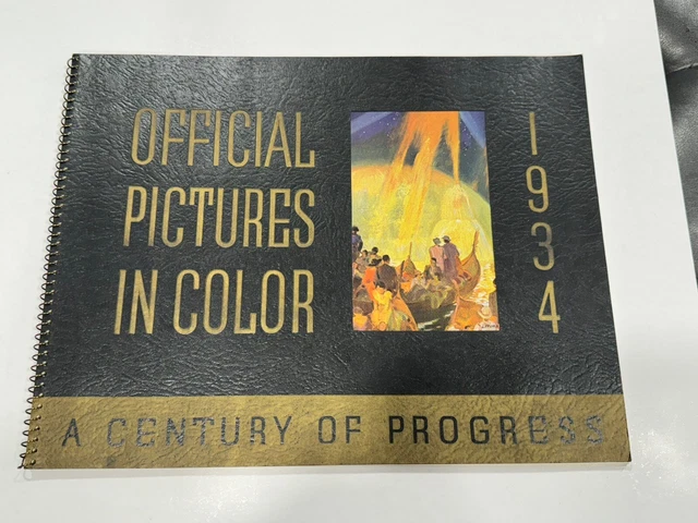 VINTAGE OFFICIAL PICTURES In Color 1934 A Century Of Progress Book ...