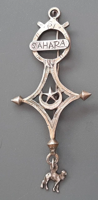 INSIGNE SAHARA MÉHARISTE argent local 1940 Troupes Coloniales ORIGINAL BADGE EUR 229,99 ...