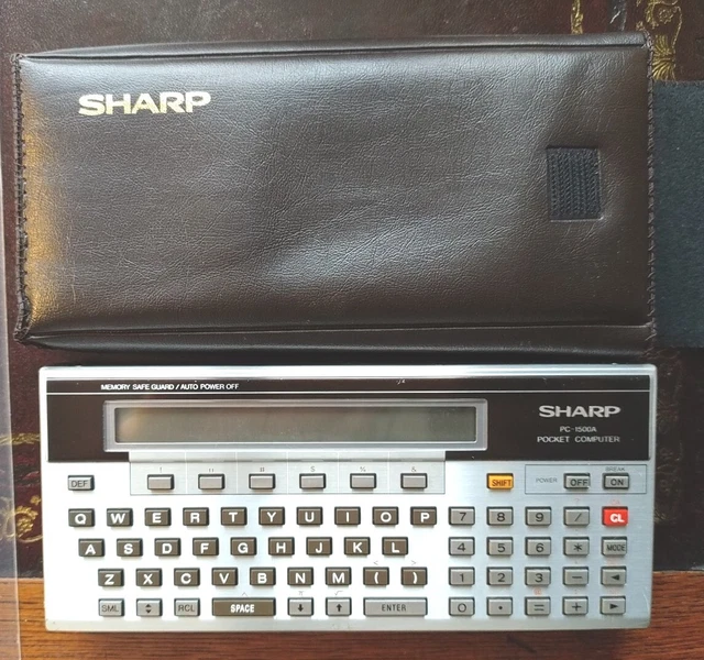 SHARP PC-1500A POCKET Computer, with 16kB memory expansion and soft ...