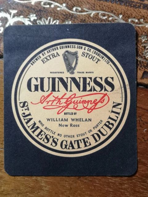 ORIGINAL 1950S GUINNESS Beer Bottle Label Mint Cond Wexford Ireland New ...