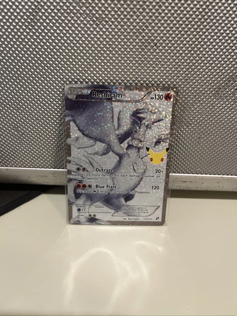 RESHIRAM 113/114 CELEBRATIONS Full Art Ultra Rare Holo Pokemon Card NM ...