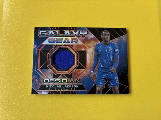 NICOLAS JACKSON PATCH 2024/25 Panini Obsidian Soccer Galaxy Gear 68/99 ...