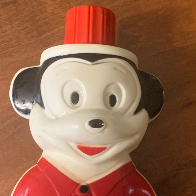 VINTAGE WALT DISNEY 1960's Mickey Mouse Soaky Soakie Bubble Bath Bottle ...