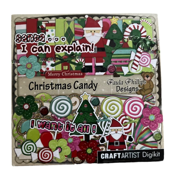 CRAFTARTIST DIGIKIT CHRISTMAS Candy Cd-Rom * Serif Xmas Paula Phillips ...
