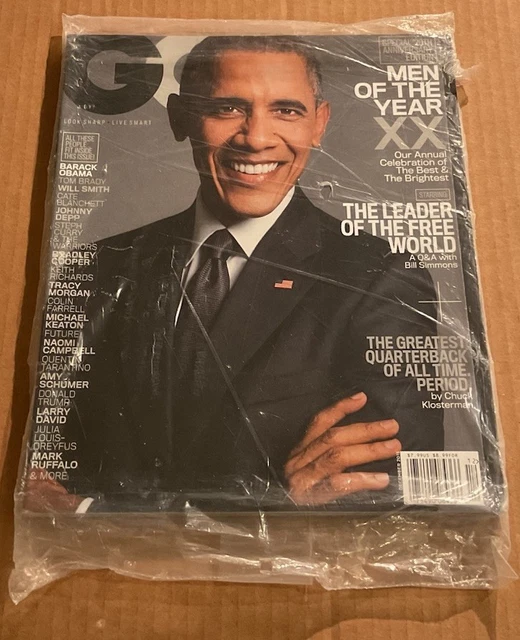 GQ MAGAZINE MEN Of The Year Barack Obama December 2015 New No Label £23 ...