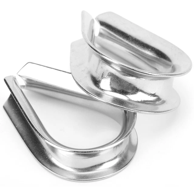 16MM MARINE WIRE Rope Stainless Steel Clips Cable Protective Ring ...