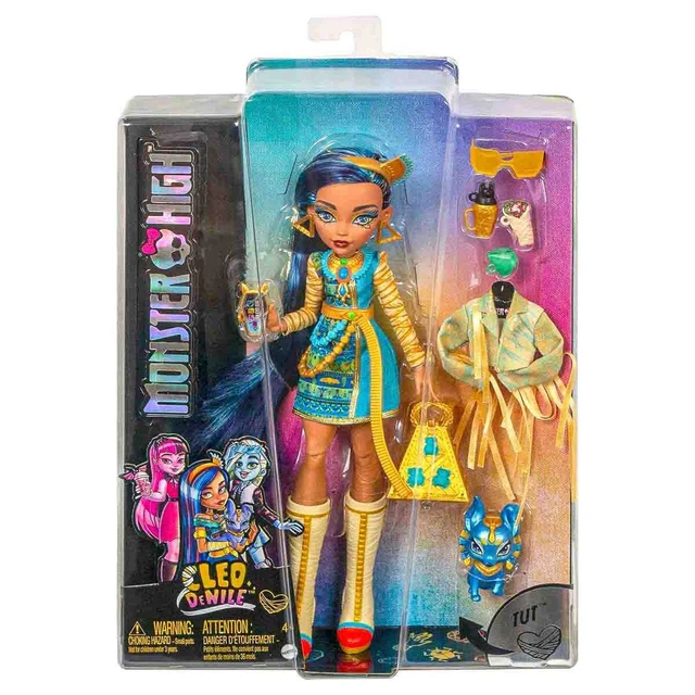 MONSTER HIGH COEUR Cleo de Nile Mode Poupée Tut Chien Bleu Strié ...