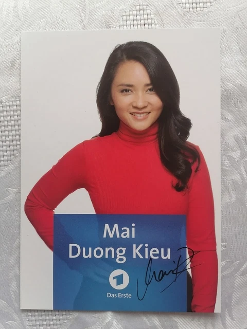 F22 MAI DUONG Kieu, Schauspielerin, sig. Autogrammkarte, In aller ...