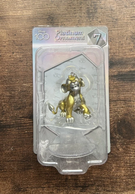 DISNEY 100TH ANNIVERSARY Platinum Ornament No.7 Simba Lion King Figure ...