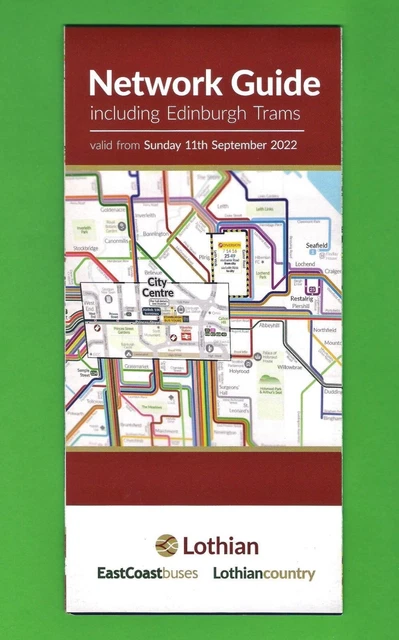 LOTHIAN BUSES NETWORK Guide - Map & Frequencies - inc Edinburgh Trams ...