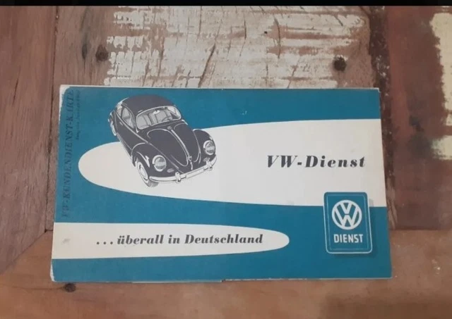 RARE MANUAL MAP vintage vw Volkswagen beetle bug käfer 1960 EUR 117,05 ...