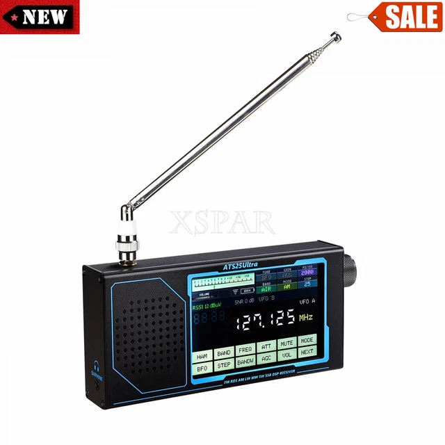 HAMGEEK ATS25 ULTRA SDR Receiver Aviation Band Support Bluetooth Touch ...