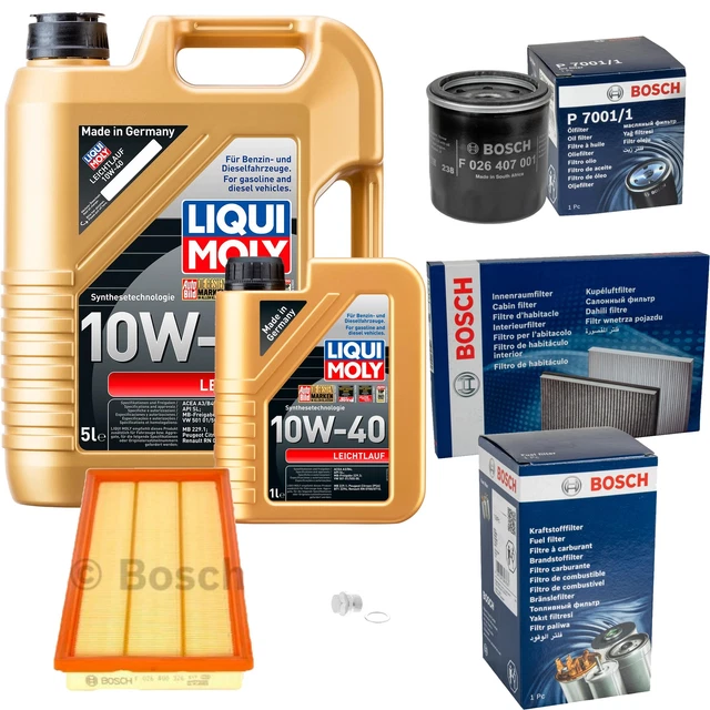 BOSCH INSPECTION SET 6 LIQUI MOLY Bon Fonctionnement 10W-40 pour Subaru Outback EUR 125,97 ...