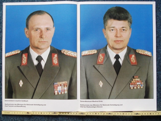 DDR NVA GROSSE farbige Bildtafel Generaloberst Goldbach ...